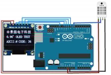 How to Make an Arduino Thermometer and Hygrometer With OLED Display ...