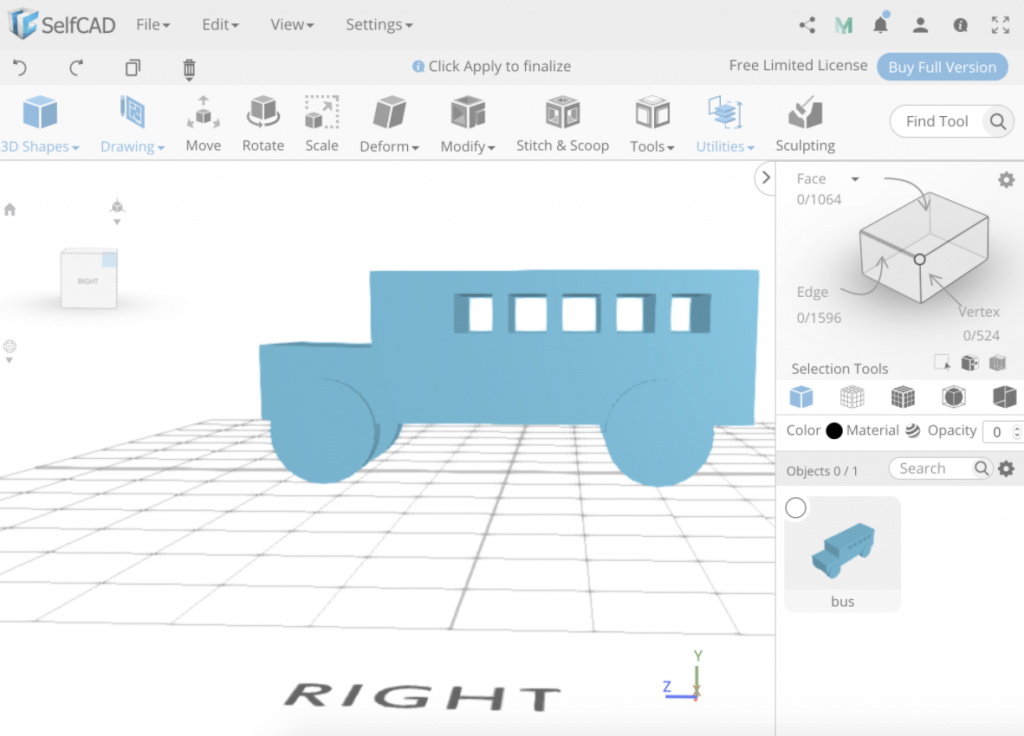 Learn SelfCAD 3D Modeling: Design a Bus | Custom | Maker Pro