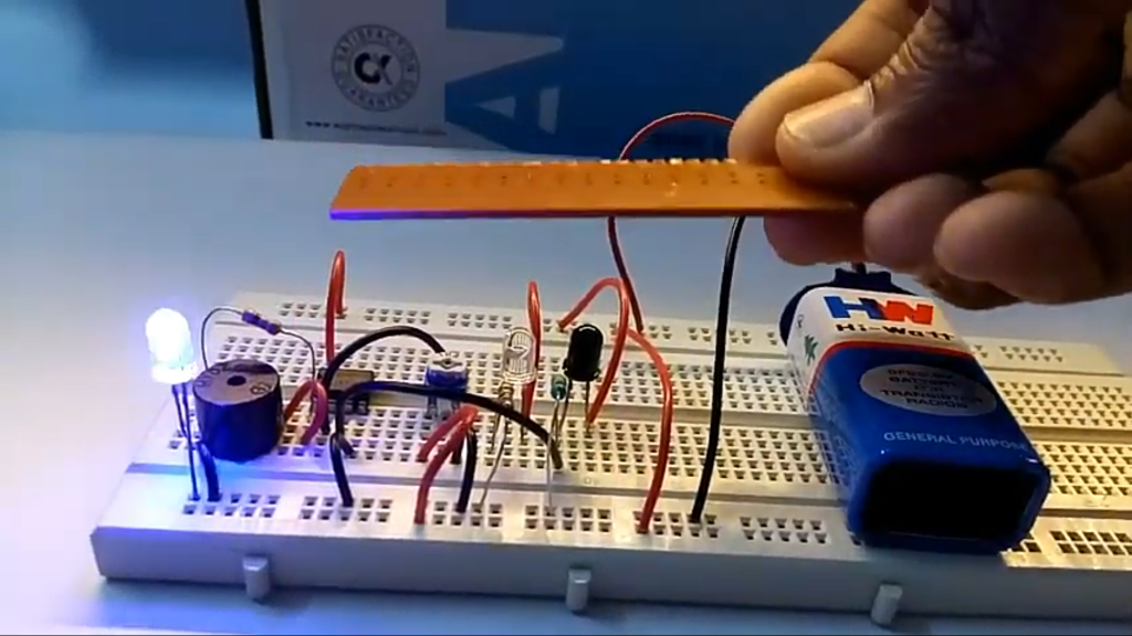 Infrared Sensor / Obstacle Detector Circuit Using LM358 | Breadboard ...