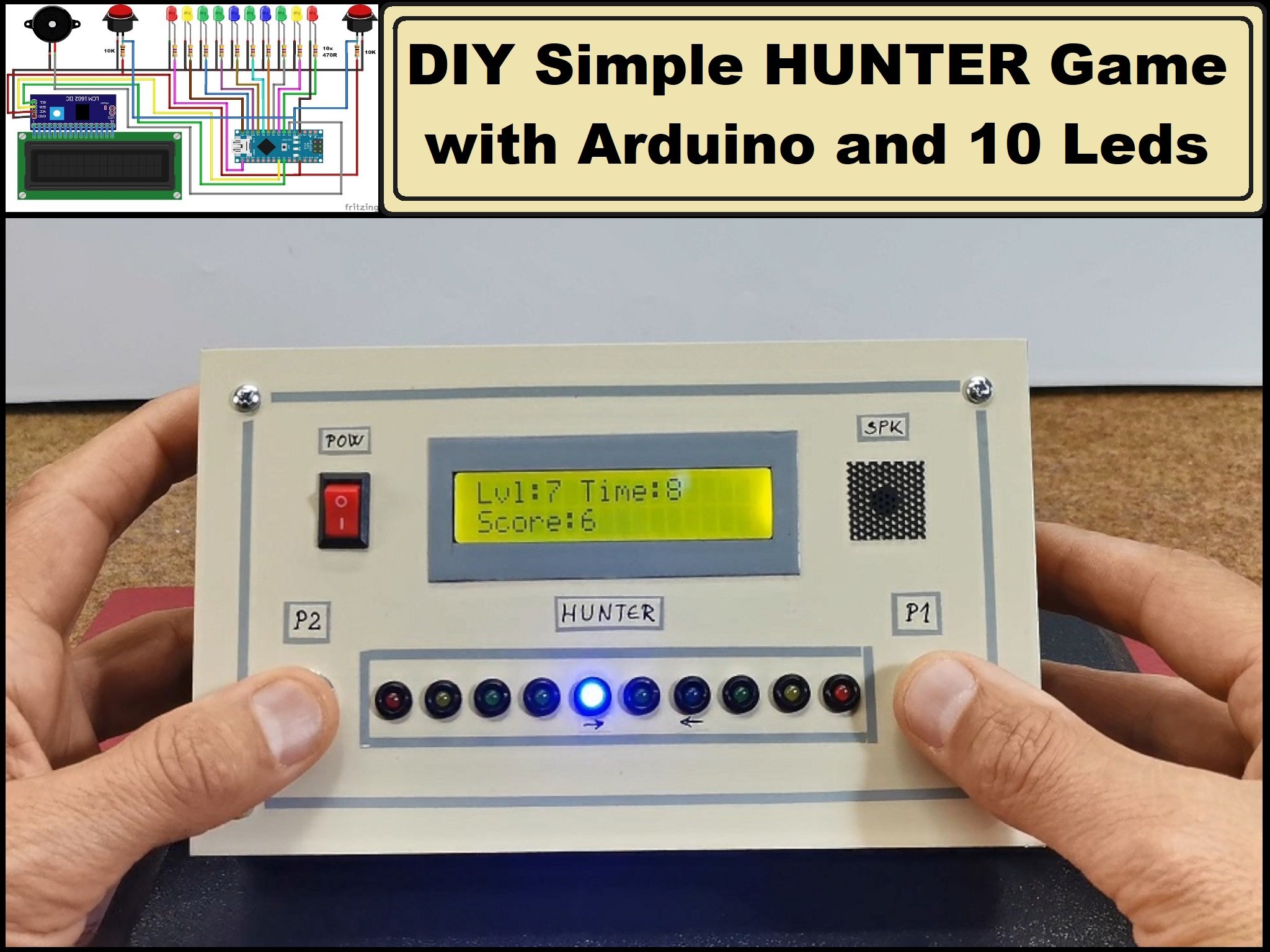 DIY simple HUNTER Led Game with Arduino | Arduino | Maker Pro