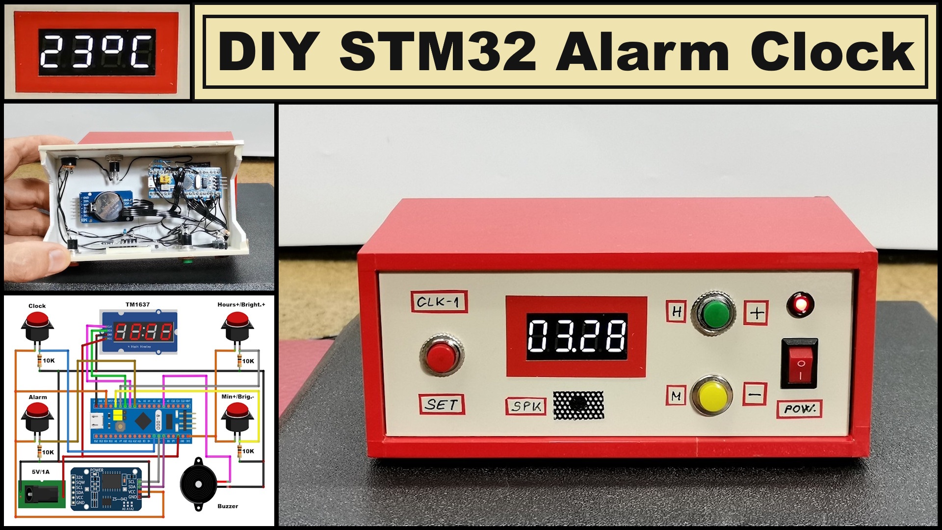 DIY STM32 Alarm Clock with 7-Segment Display (Using Arduino IDE ...