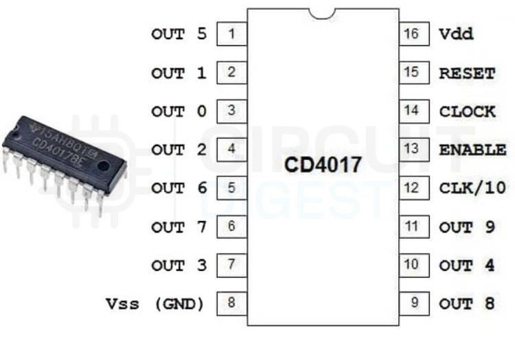 Dynamic LED Chaser Using 555 Timer & CD4017 | Breadboard | Maker Pro