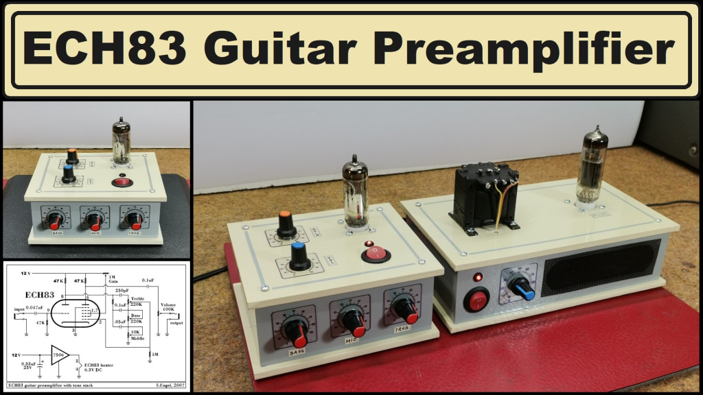 ECH83 Guitar Preamplifier with Tone Control on 12V DC | Analog | Maker Pro