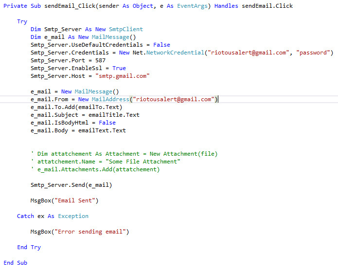 How to Send Emails Automatically With VB.net and RIOTOUS | RIOTOUS ...
