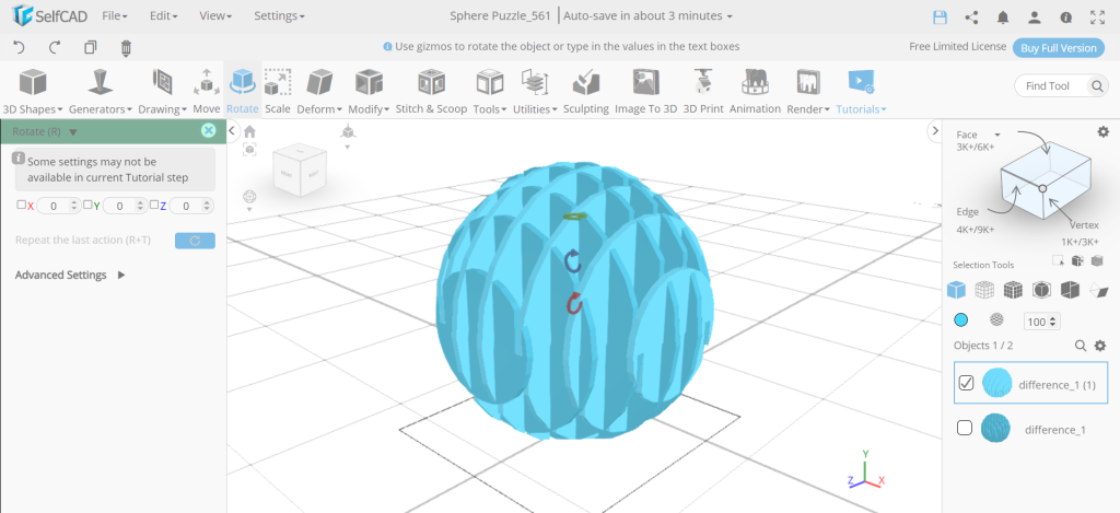 HOW TO CREATE A 3D SPHERE PUZZLE IN 3D MODELLING SOFTWARE | Android ...