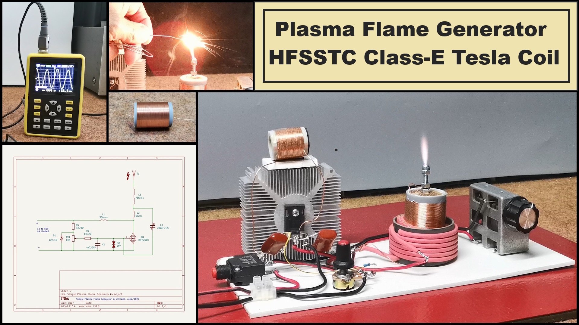 Building a Plasma Flame Generator, HFSSTC Class-E Tesla Coil | Analog ...