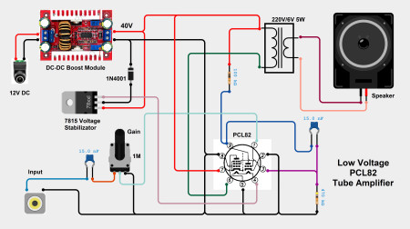 DIY Simple PCL82 Low Voltage (12V) Tube Amplifier | Analog | Maker Pro