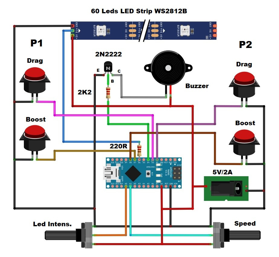 Tug of War Arduino Game on WS2812 Led strip | Arduino | Maker Pro