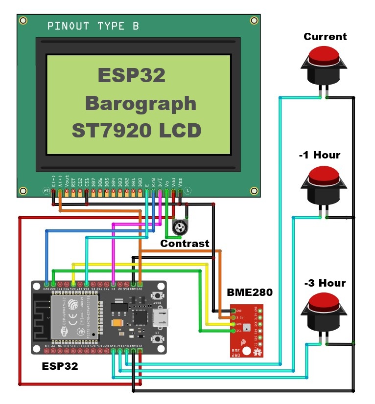 DIY Digital Barograph with BME280 and ESP32 - 24 Hour Pressure Trends ...