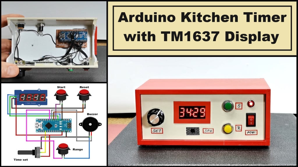Simple & Versatile Arduino Kitchen Timer with TM1637 Display | Arduino ...