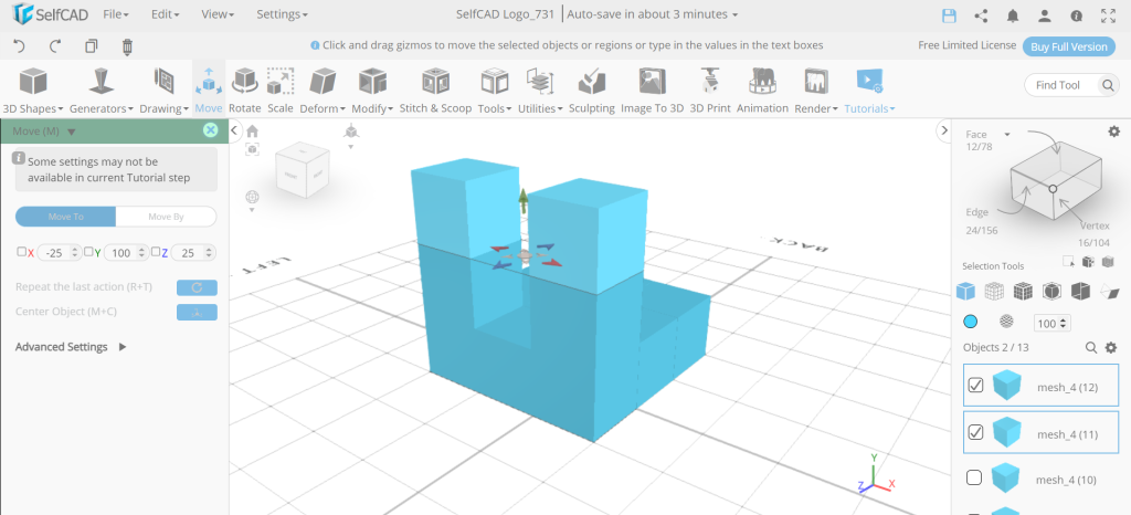 HOW TO CREATE A 3D SelfCAD LOGO USING 3D MODELLING SOFTWARE | Google ...