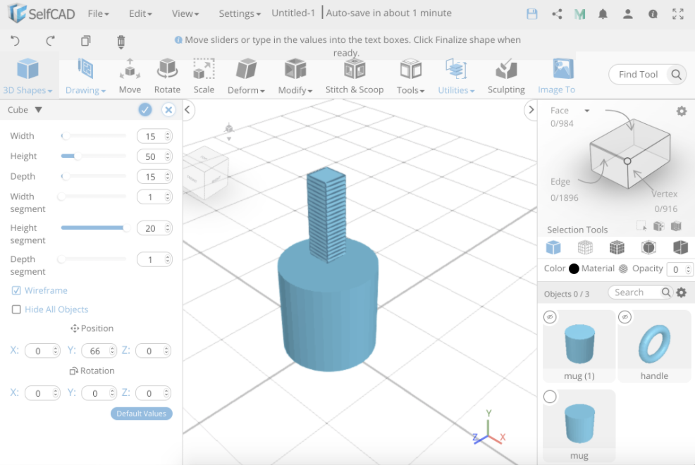 Learn SelfCAD 3D Modeling: Design a Mug | Custom | Maker Pro
