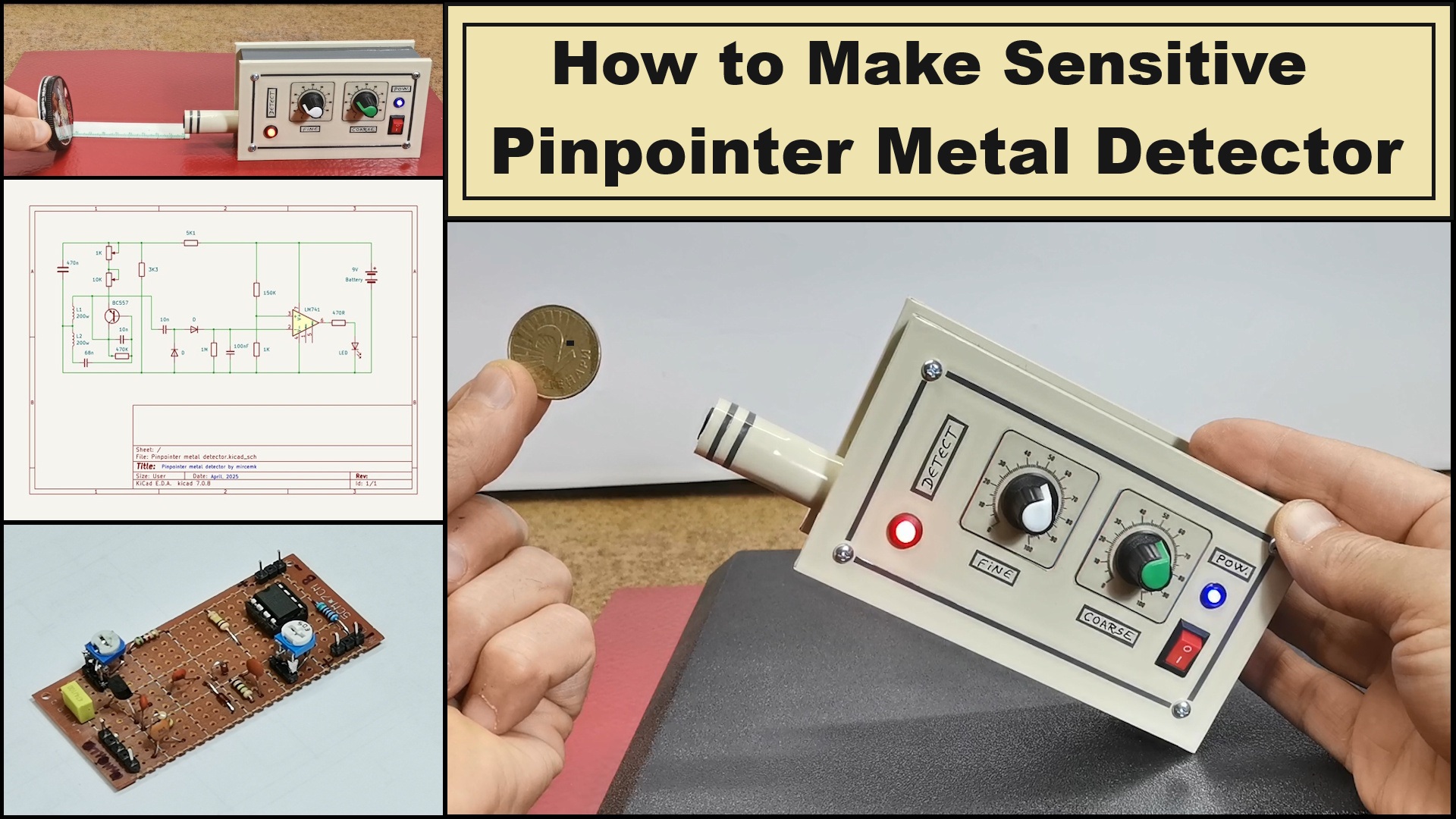 DIY Simple Sensitive Pinpointer Metal Detector | Analog | Maker Pro