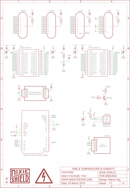 Nixie Clock Thermometer Hygrometer - Shield for Arduino | Arduino | Maker Pro
