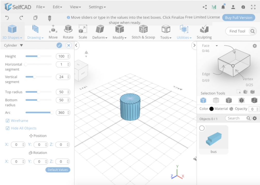 Learn SelfCAD 3D Modeling: Design a Bus | Custom | Maker Pro