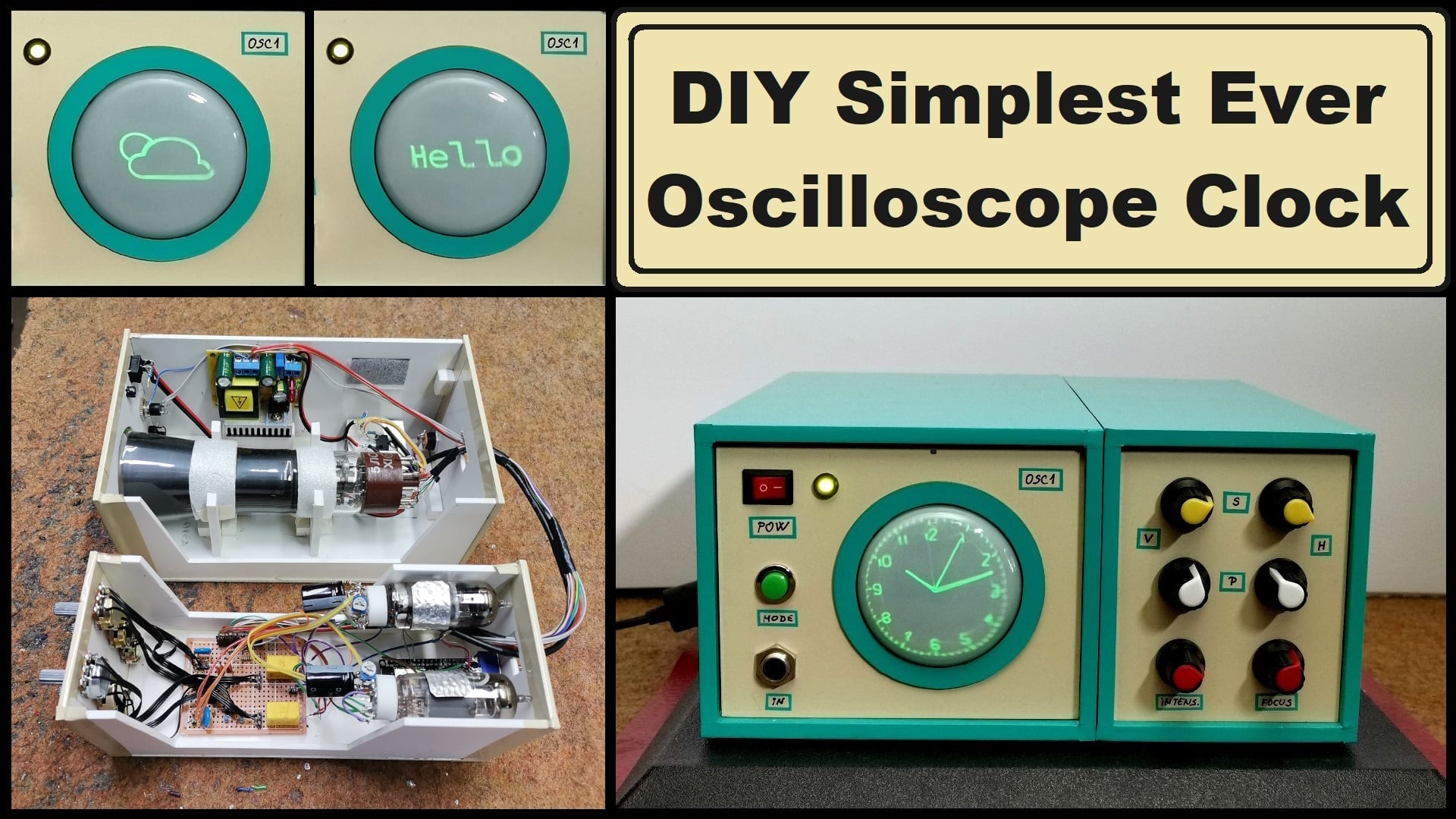 How to make Simplest ever Oscilloscope Clock | Everything ESP | Maker Pro