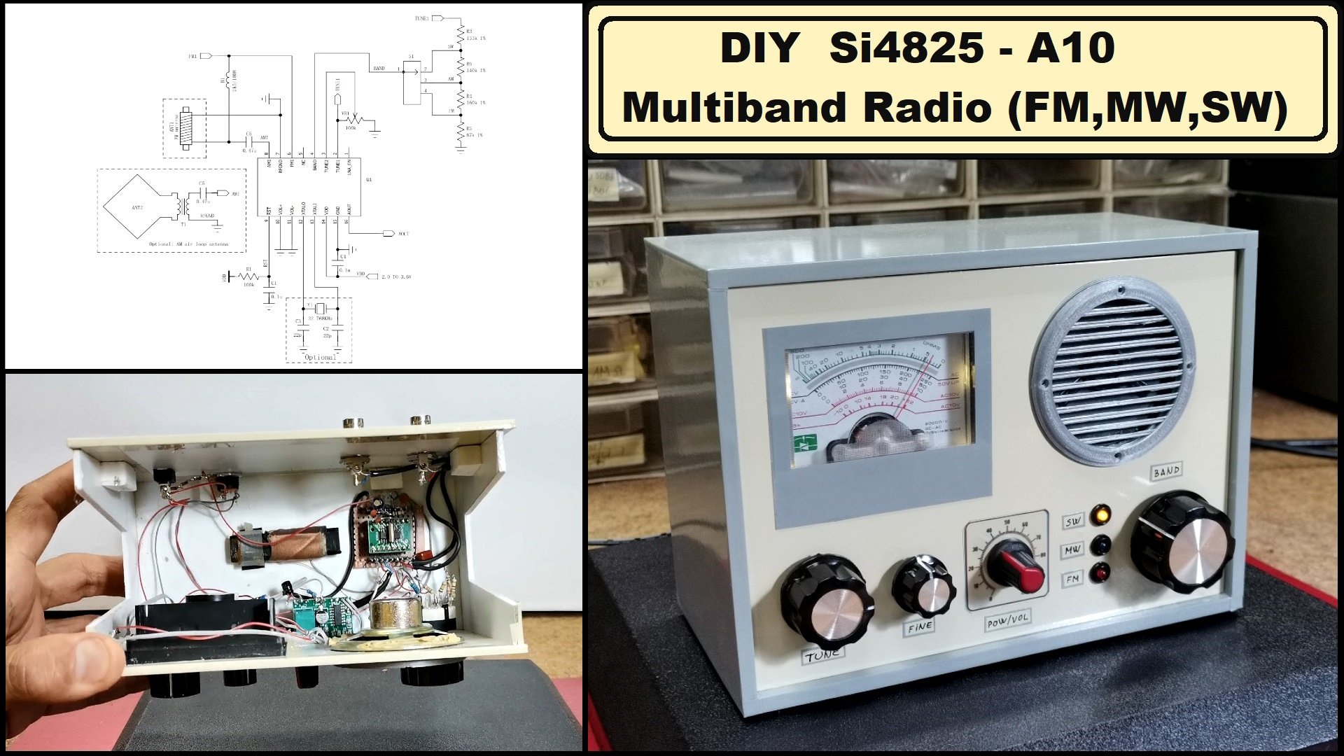 DIY Si4825 A10 multiband Radio (MW,SW,FM) | Analog | Maker Pro