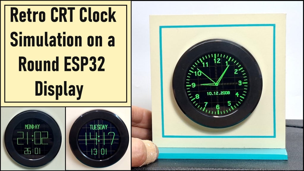 Oscilloscope Clock Simulation on a Round ESP32 Display | Everything ESP ...