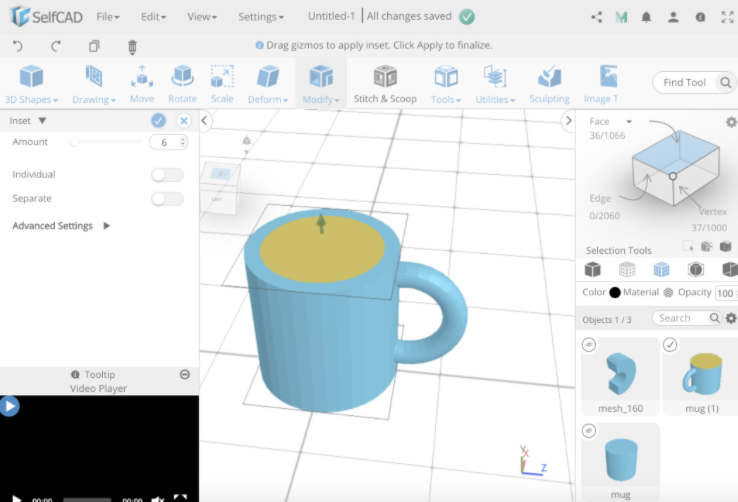Learn SelfCAD 3D Modeling: Design a Mug | Custom | Maker Pro