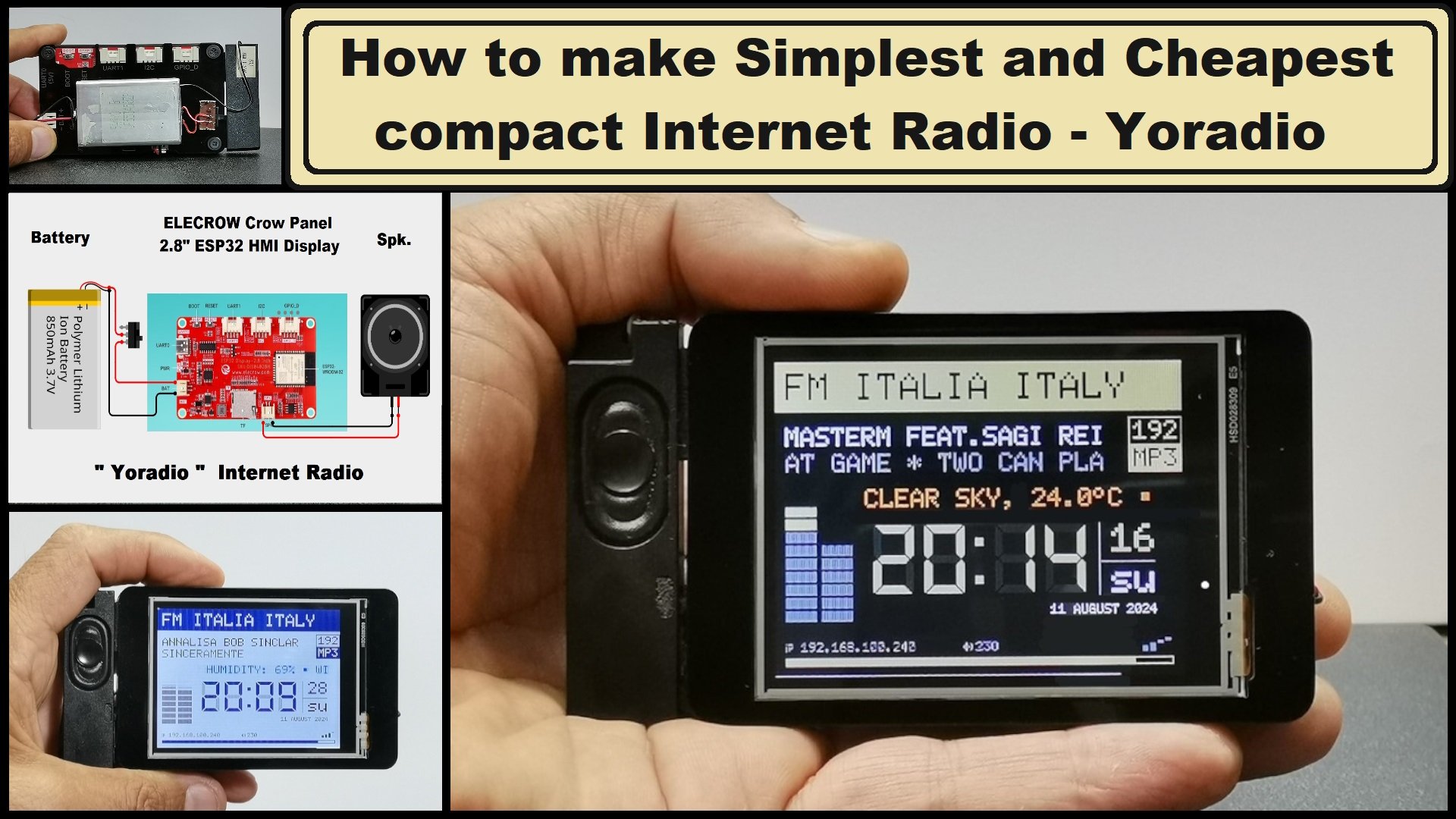 How to make Simplest and Cheapest compact Internet Radio - Yoradio ...