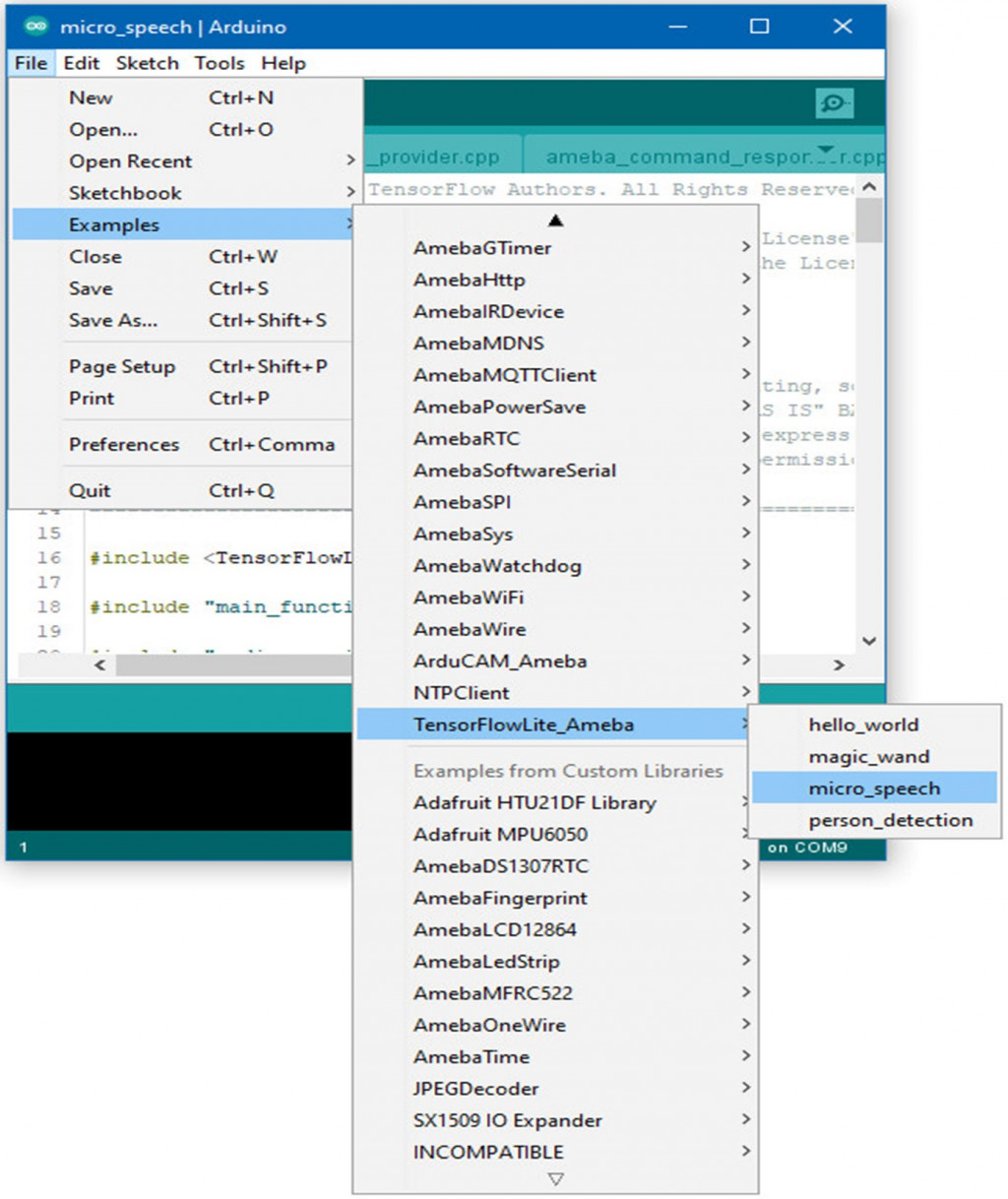 RTL8722DM supporting TensorFlow Lite “Micro Speech” Example | Arduino | Maker Pro
