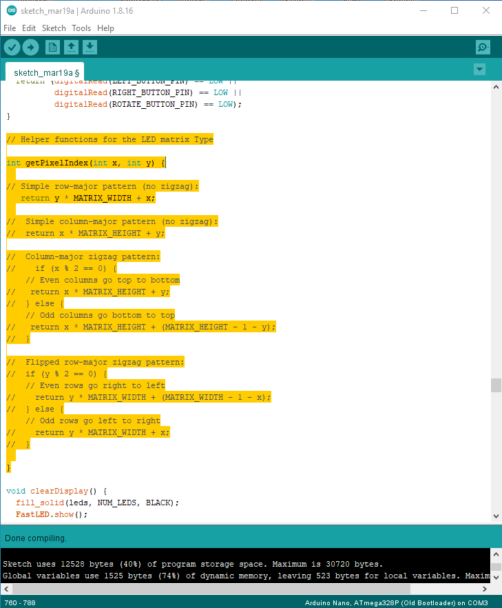 Colorful Arduino Tetris Game Ws2812b Led Matrix Tutorial Arduino Maker Pro