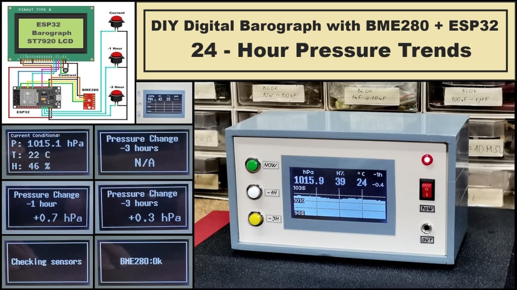 DIY Digital Barograph with BME280 and ESP32 - 24 Hour Pressure Trends ...