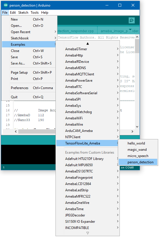 Running Tensorflow Lite Person Detection On Rtl8722dm Mini Arduino Maker Pro