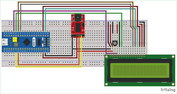 How to Connect the STM32 “Blue Pill" to a 16x2 LCD Module | Arduino ...