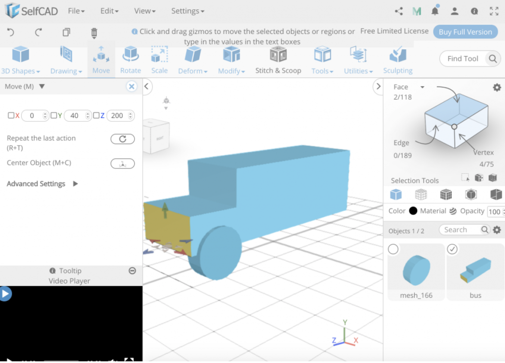 Learn SelfCAD 3D Modeling: Design a Bus | Custom | Maker Pro