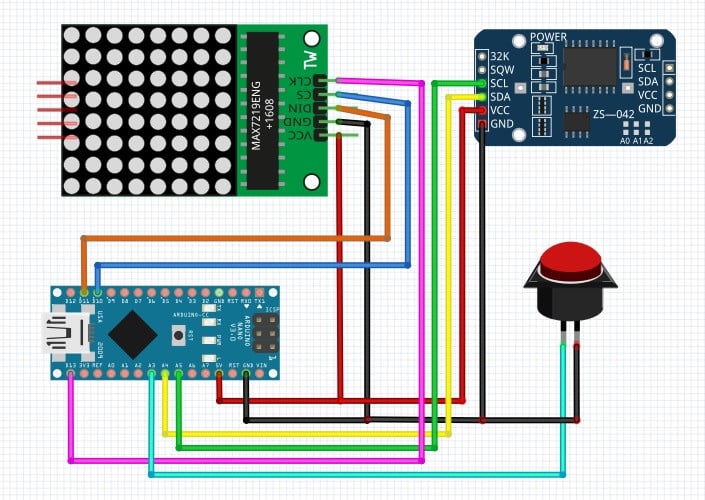 DIY Word Clock on single MAX7219 driven 8x8 Matrix | Arduino | Maker Pro
