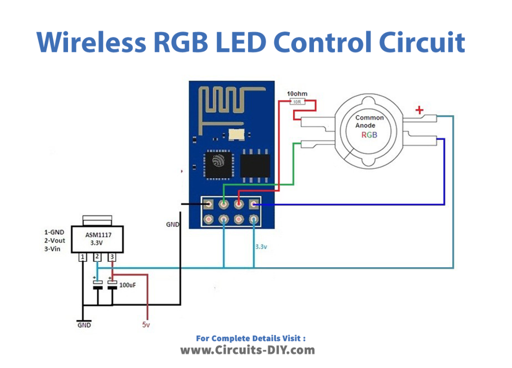 How to Control RGB LED Wirelessly | PCB | Maker Pro