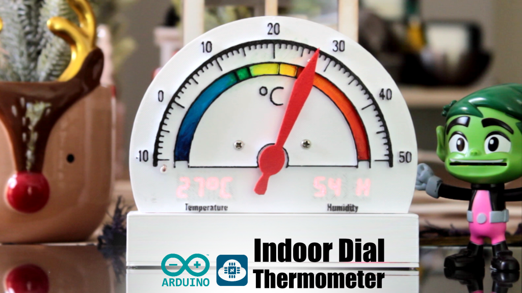 NodeMCU Based: 3D Printed Indoor Gauge Thermometer | Arduino | Maker Pro