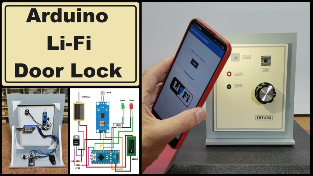 Arduino Door Lock with Smartphone Flashlight Login (Li-Fi project ...